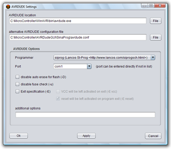 AVRDude GUI - Embedtronix