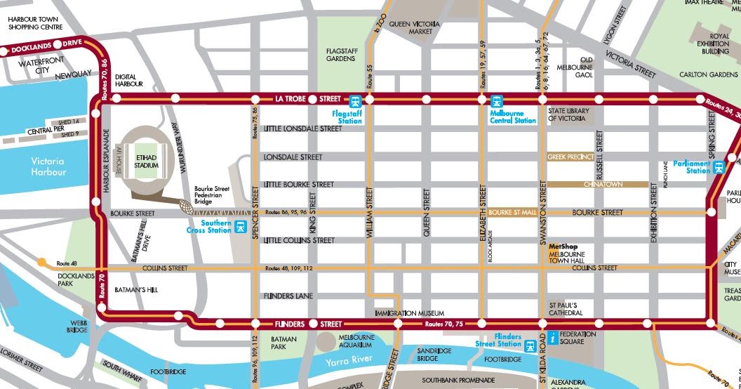 Melbourne Free Tourist Tram Map - Citas Para Sexo En Chile