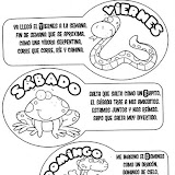 LOS DIAS DE LA SEMANA CON ANIMALES PARA COLOREAR DIAS DE LA SEMANA