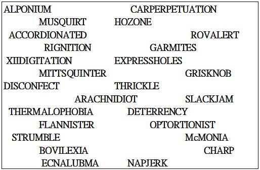 Sniglets! Quiz - By caramba