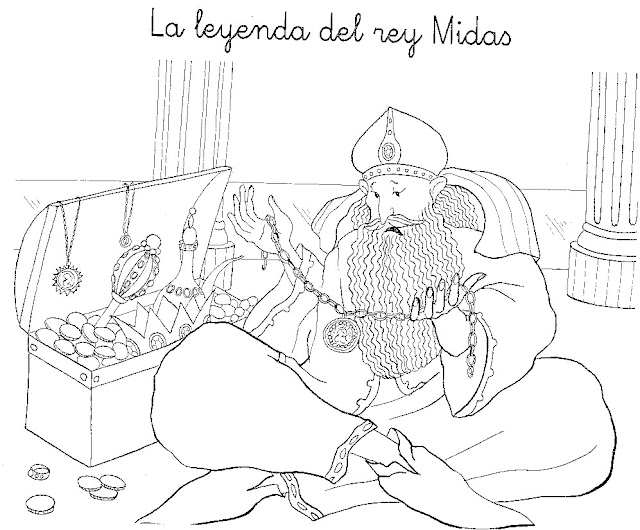 King Midas Coloring Pages Get Sketch Coloring Page