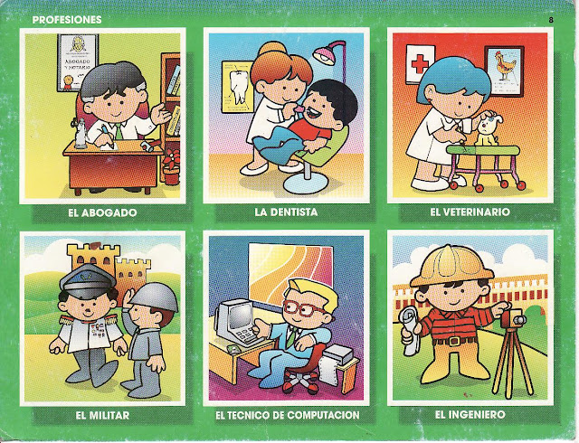 APRENDER LOS OFICIOS. CUADRICULAS CON OFICIOS