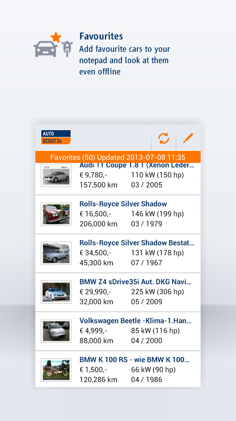 AutoScout24 - used car finder - screenshot