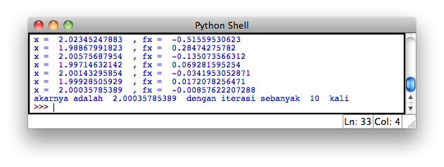 Mencari Akar Persamaan menggunakan Python dengan Metode Newton-Raphson ...