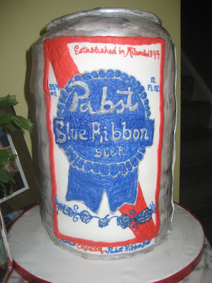 Annie's Cakery: Pabst Blue Ribbon Birthday Cake