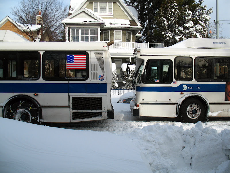 PHOTOS: Frozen Buses on Quentin Road