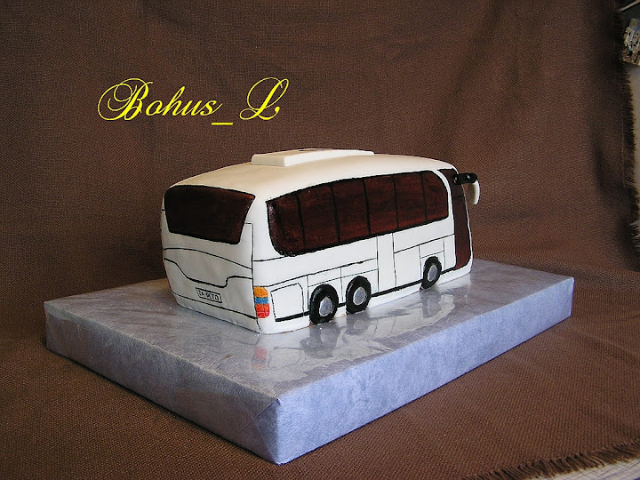 Autobus - Mercedes Travego, torta, | Torty od mamy