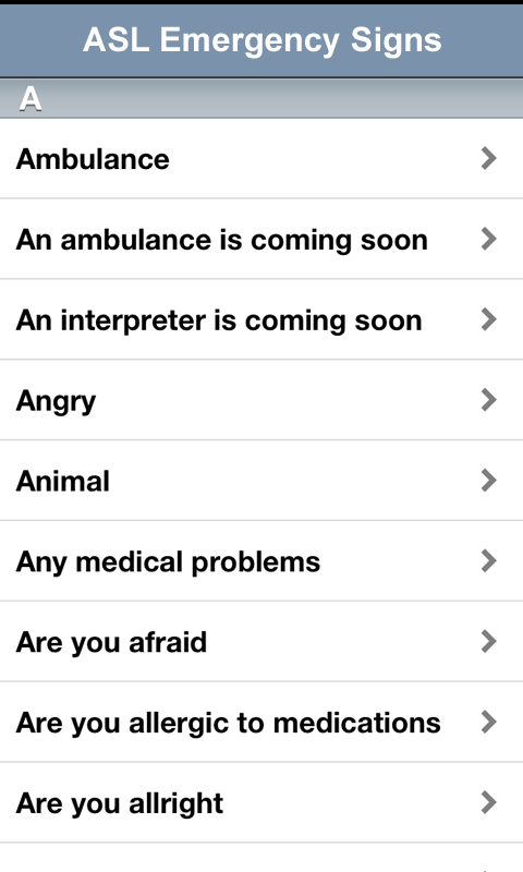 ASL Emergency Signs - Android Apps on Google Play
