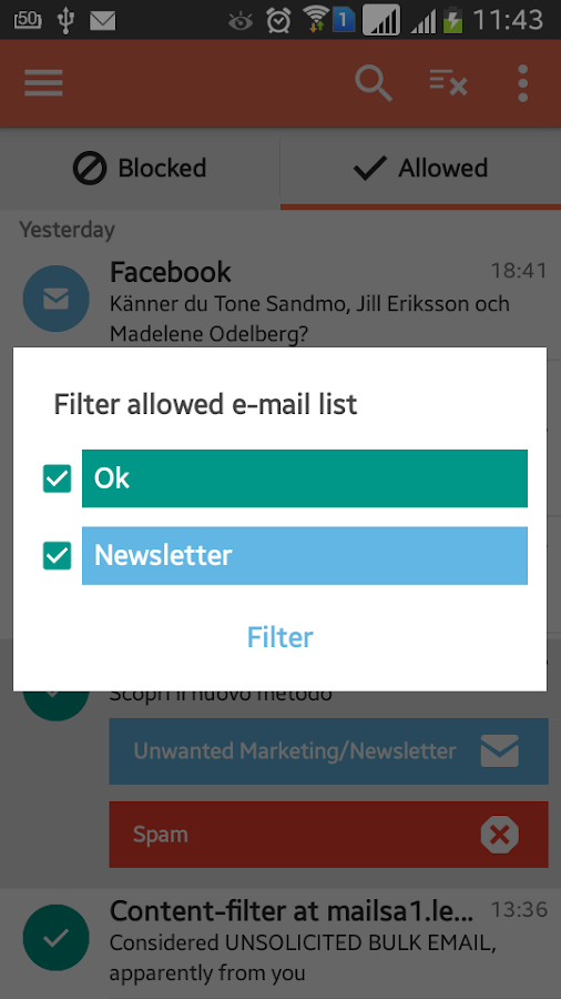 SpamDrain - email spam filter - Android Apps on Google Play
