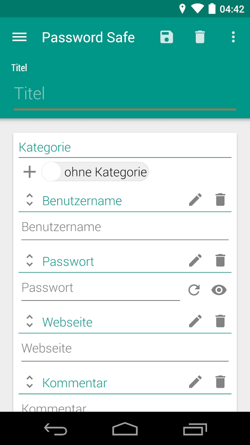 Password Safe - screenshot