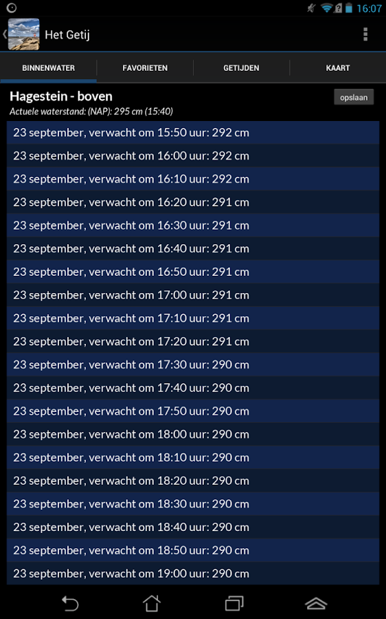 Het Getij - Waterstanden - Android-apps op Google Play
