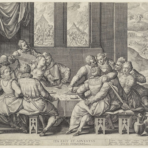 De zondige mensheid vóór het Laatste Oordeel, Johann Sadeler (I), naar ...