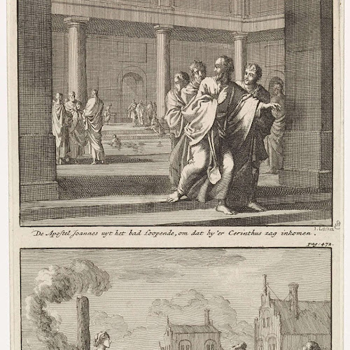 Johannes en de ketter Cerinthus in het badhuis en de verbranding van ...