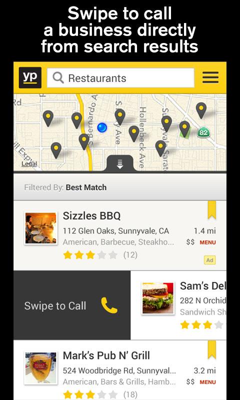 YP - Yellow Pages local search - Android Apps on Google Play