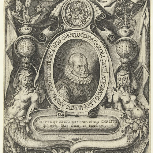 Portret van Carolus Clusius op 75-jarige leeftijd, Jacques de Gheyn (II ...