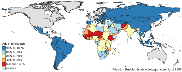 World Literacy Rate Map