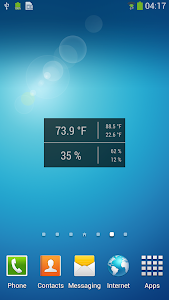 Temperature / Humidity Widget – Displays the current ambient ...