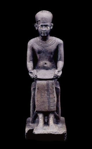 Bronze seated statuette of the architect Imhotep — Google Arts & Culture