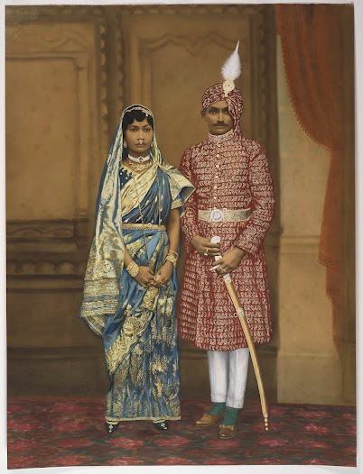 Marriage Portrait of a Rajput Prince and Nepalese Princess - Unknown ...