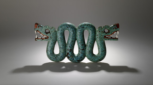 Double-headed serpent turquoise mosaic — Google Arts & Culture