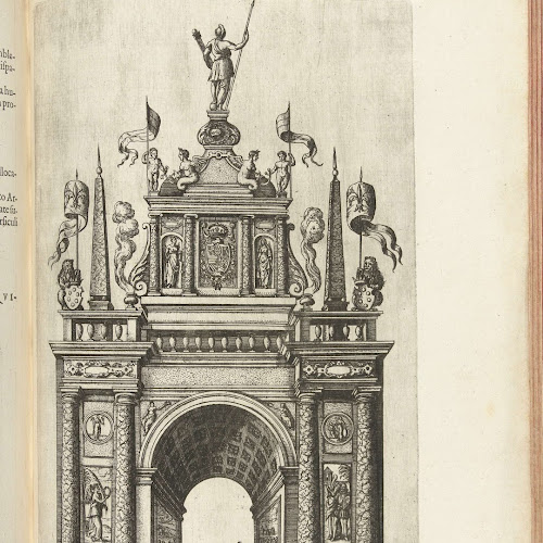 Triomfboog van Florence (achterzijde), 1594, Pieter van der Borcht (I ...