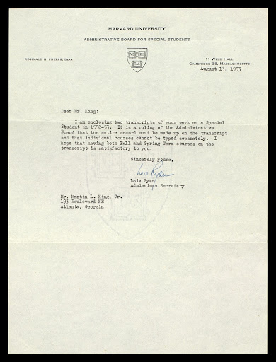 MLK Transcript from Harvard University — Google Arts & Culture