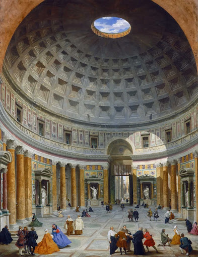 Interior of the Pantheon, Rome - Giovanni Paolo Panini — Google Arts ...