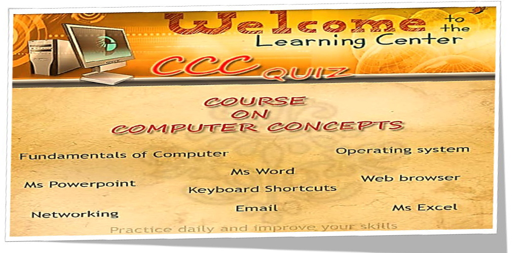 CCC QUIZ on COMPUTER CONCEPTS- Android 게임 교육을위한 최신 버전 2.1