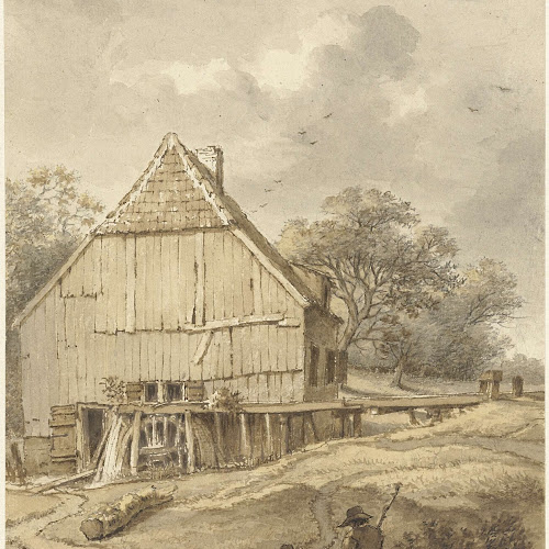 Gezicht aan de Klingelbeek bij Arnhem, Daniël Kerkhoff, 1809 - Rijksmuseum