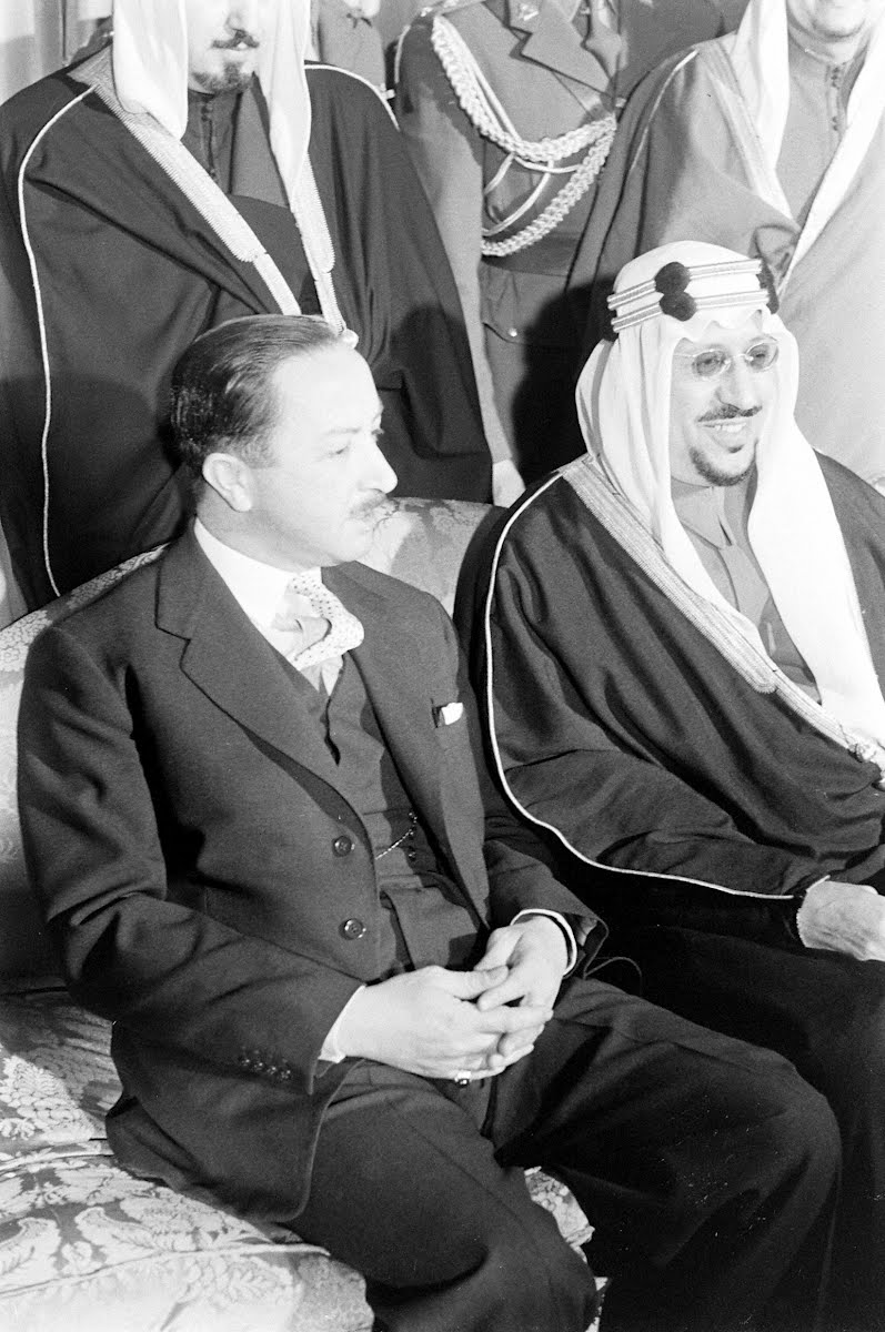 King Saud With Crown Prince Emir Abdul Ilah Of Iraq - Edward Clark ...