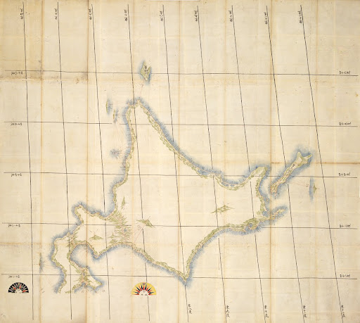 Map of "Ezochi (Hokkaidō)" - Inō Tadataka — Google Arts & Culture