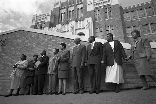 The Little Rock Nine at the 40th Anniversary of the Desegregation of ...