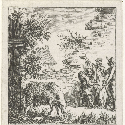 Fabel van Aesopus en de landman, Simon Fokke, 1769 - Rijksmuseum