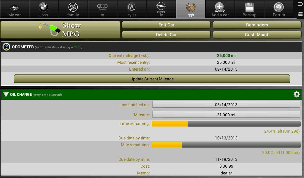 Car Maintenance Reminder Lite - Android Apps on Google Play