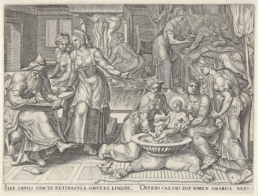 Naamgeving van Johannes de Doper - Philips Galle, Maarten van Heemskerck, Hadrianus Junius ...