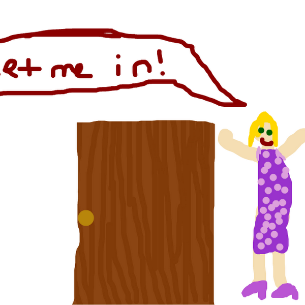 Girl knocking » drawings » SketchPort