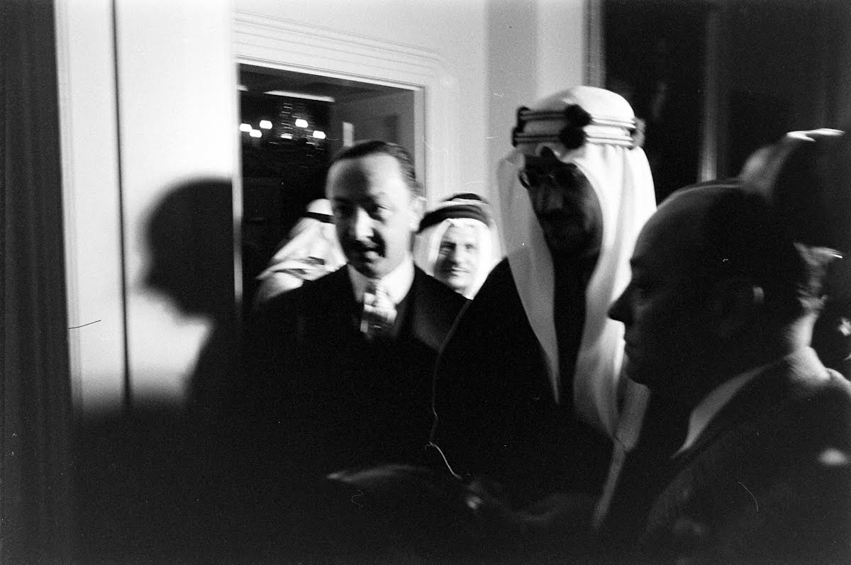 King Saud With Crown Prince Emir Abdul Ilah Of Iraq - Edward Clark ...