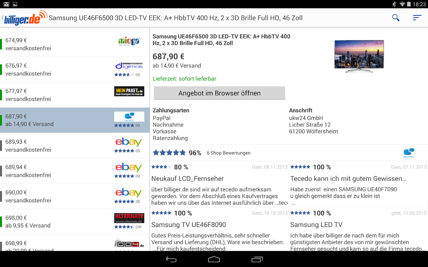 billiger.de Preisvergleich – Android-Apps auf Google Play